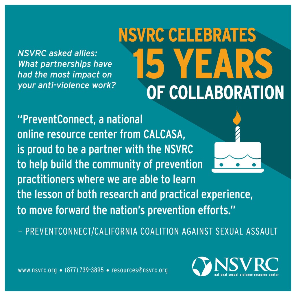 Celebrating 15 years of the National Sexual Violence Resource Center ...