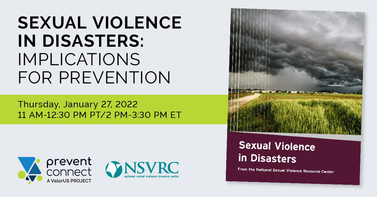 Sexual Violence in Disasters: Implications for Prevention ...