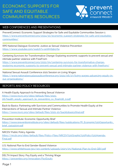 New Downloadable Content: Economic Supports for Safe and Thriving ...